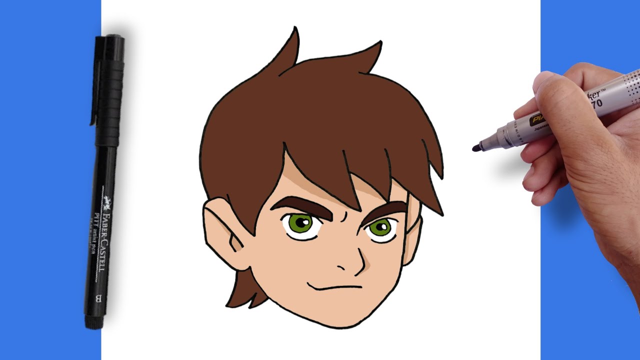 How To Draw Ben 10 Easy Step-by-step | Ben 10 Alien Force - YouTube