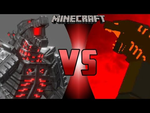 Burning Godzilla VS MechaGodzilla (Minecraft Mob Battle) - YouTube