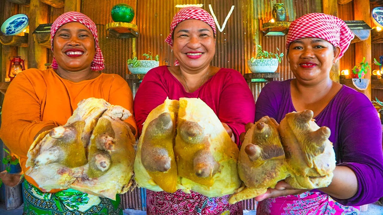 Cooking Cow Breast Barbecue Recipe Most Delicious Food in Countryside ...