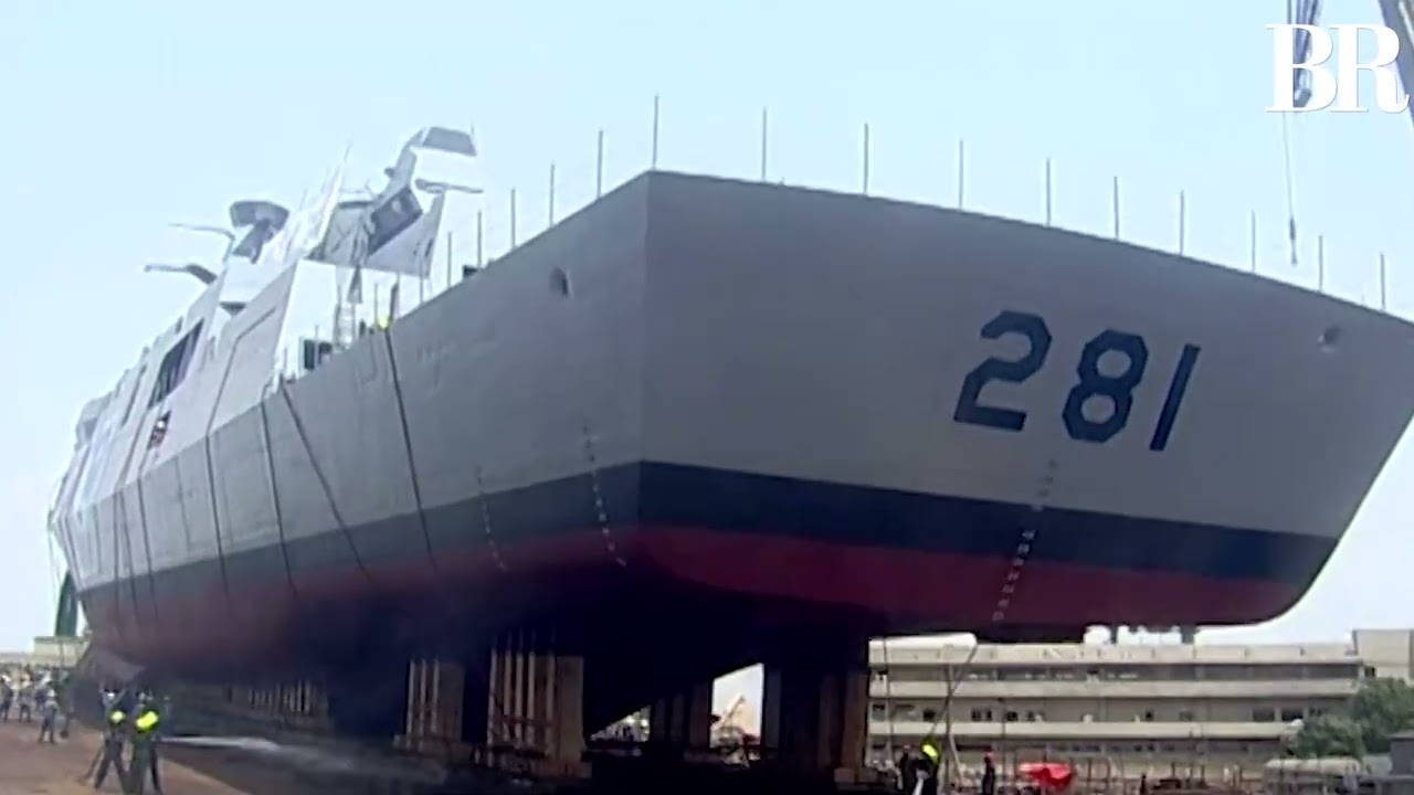 Launch ceremony of third Babur class guided missile heavy corvette, PNS ...