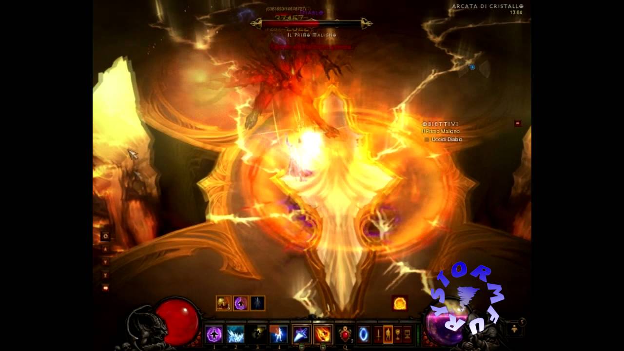 Diablo 3 Melee Wizard Meteor High dps Vs Diablo (inferno) - YouTube