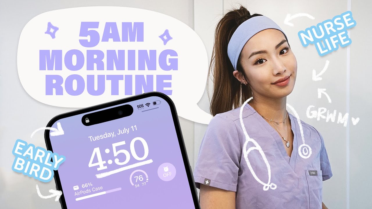 5 AM Nurse Morning Routine | Miki Rai - YouTube