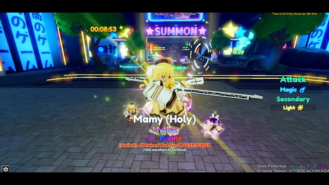 MAMY HOLY DIVINE SHOWCASE IN ANIME ADVENTURES WITH SSS STAT - YouTube