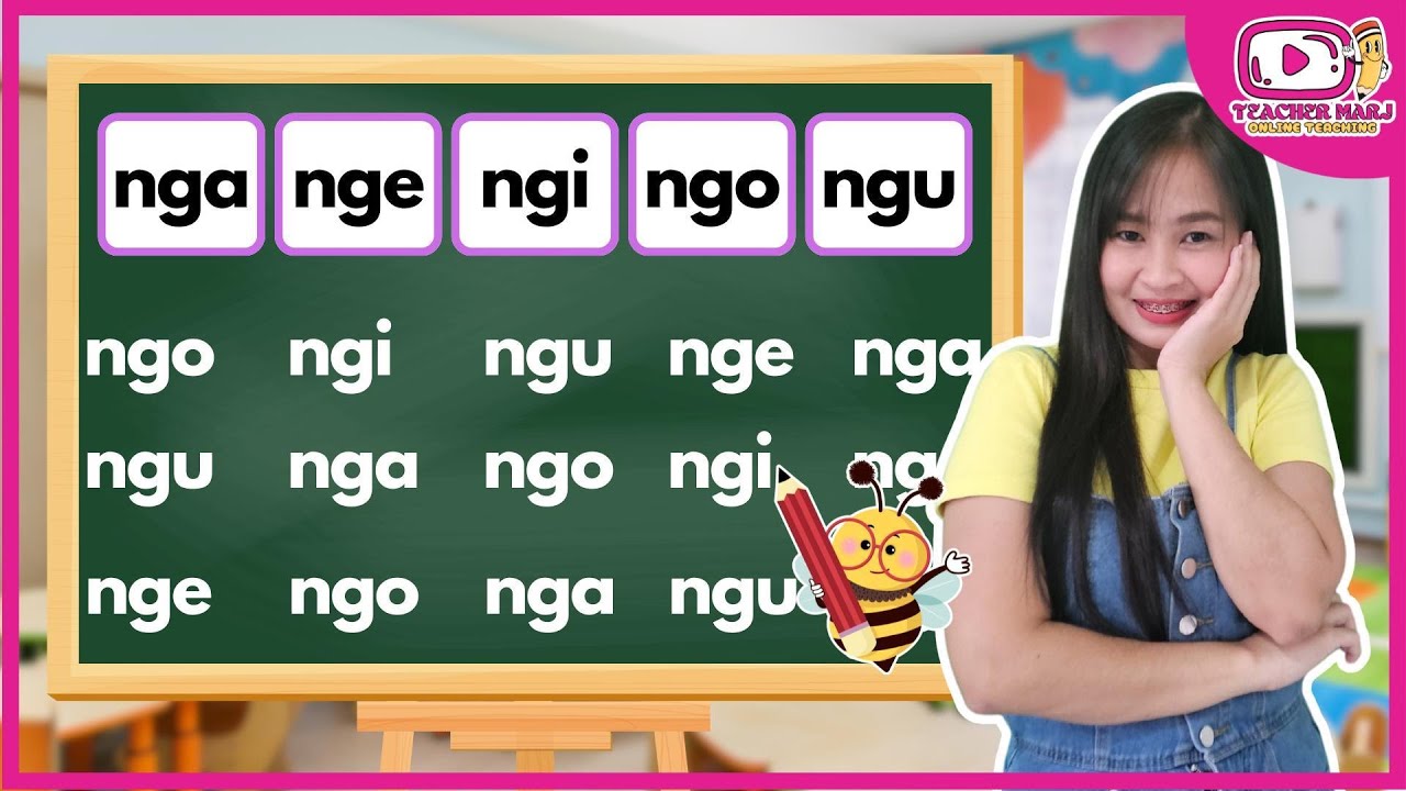 MATUTONG BUMASA NG ABAKADA PART9 | NGA NGE NGI NGO NGU | TEACHER MARJ ONLINE TEACHING - YouTube