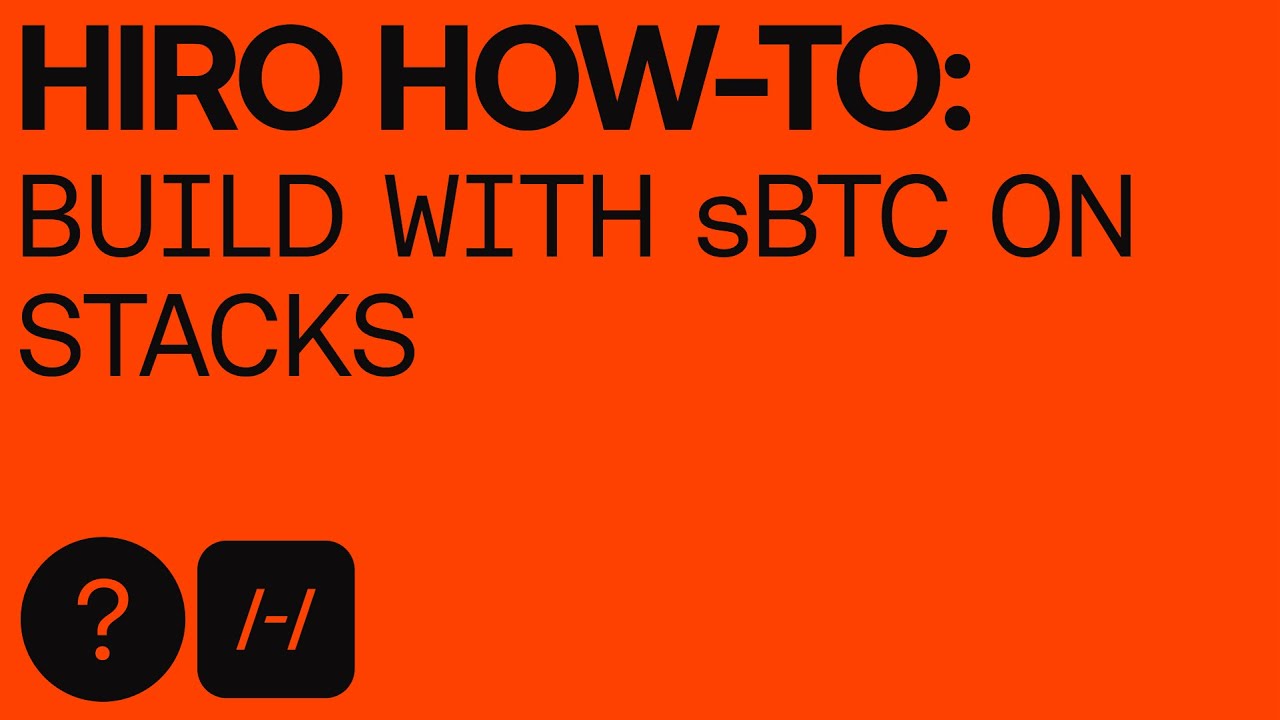 How to Build with sBTC on Stacks - YouTube