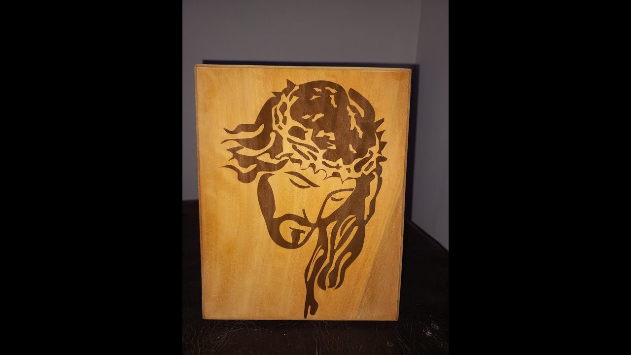 Jesus Christ | wood engraving wall Art | Laser burning - YouTube