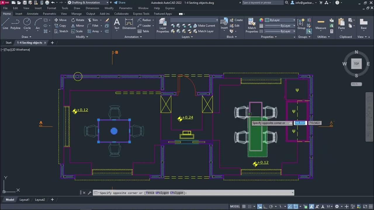 1-4 Selecting objects (AutoCAD 2022 Tutorials) - YouTube