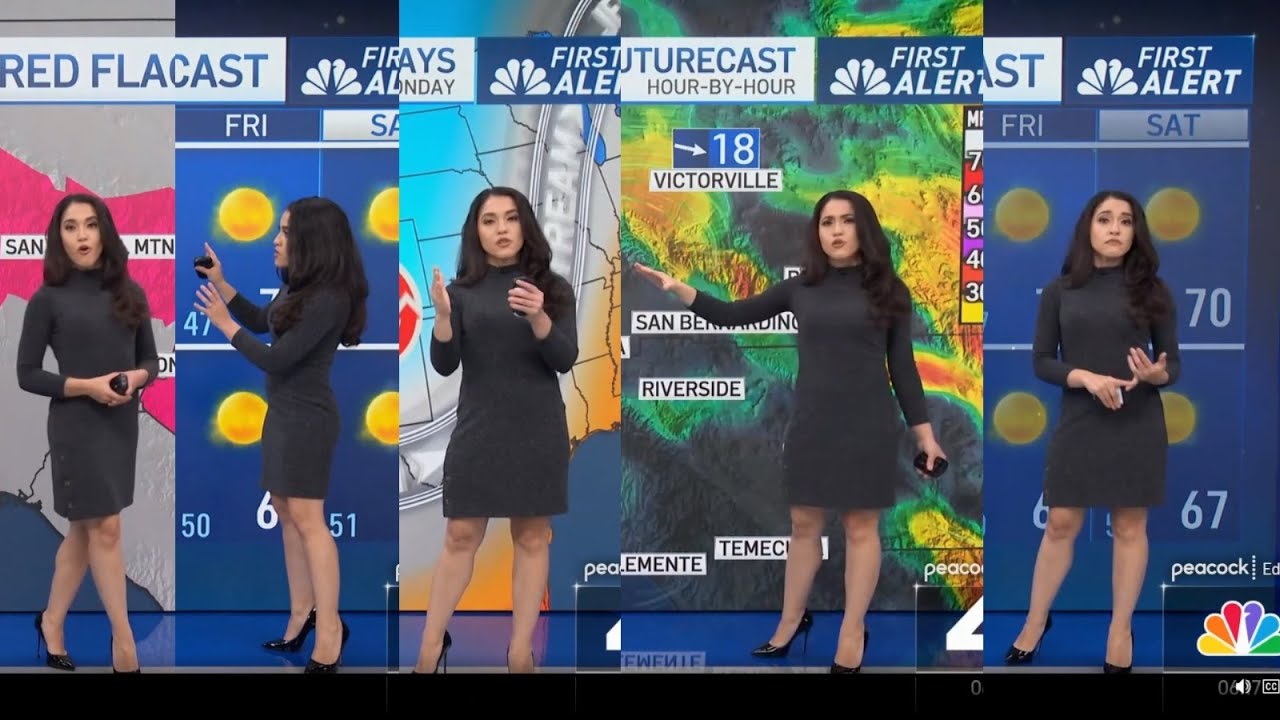 Stephanie Olmo with the evening Weather report for NBC4 Los Angeles ...