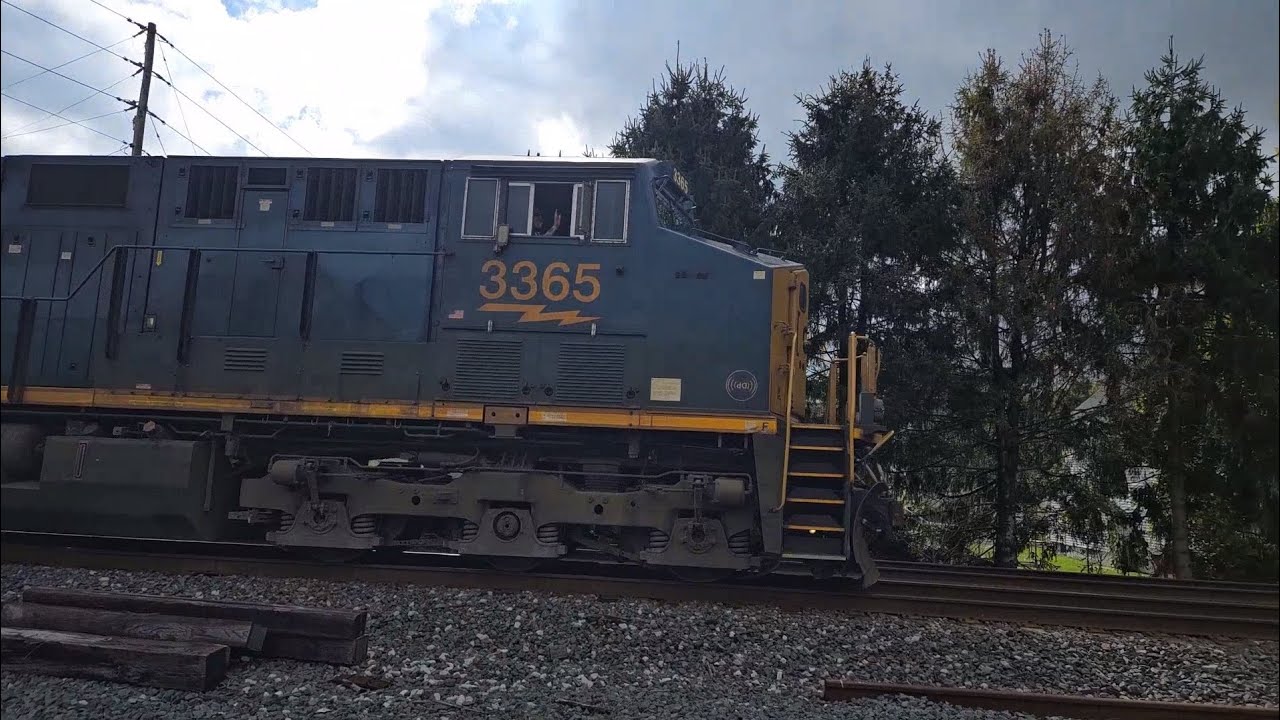 Two CSX Westbound Trains & Grey Beard Flying Home - YouTube