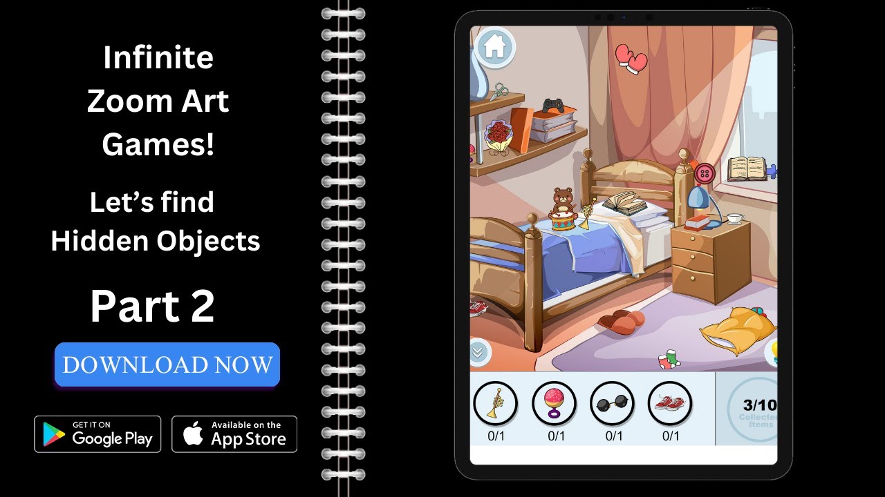 || Infinite Zoom Art Game || Find Hidden Objects || Puzzles || Relaxing ...