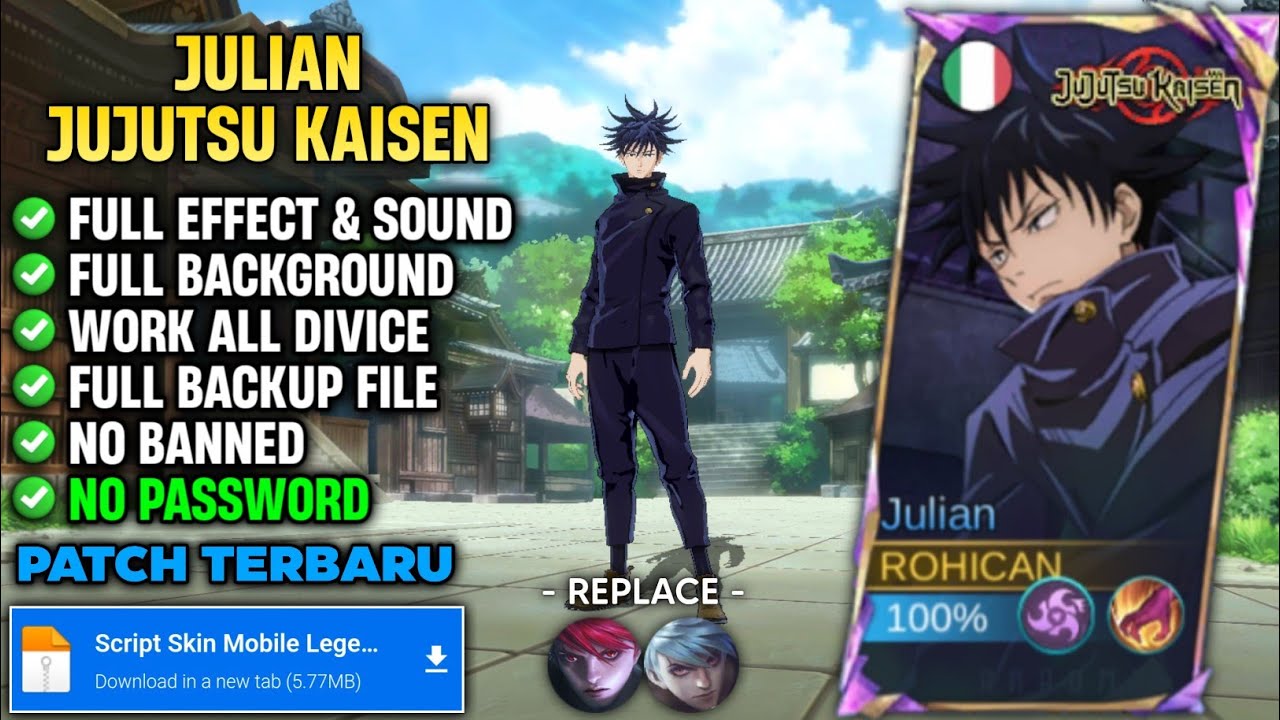 Script Skin Julian Jujutsu Kaisen No Password Patch Terbaru - YouTube