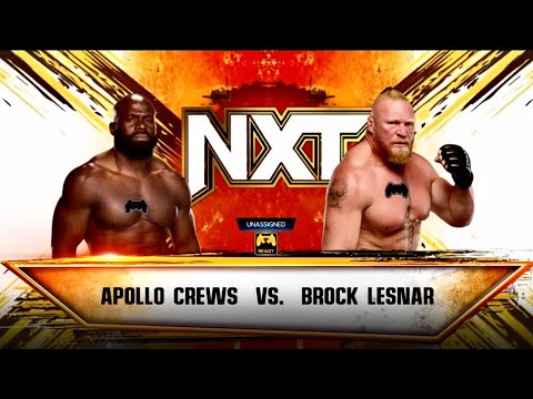APOLLO CREWS VS BROCK LESNAR 2K23 Simulation Match - YouTube