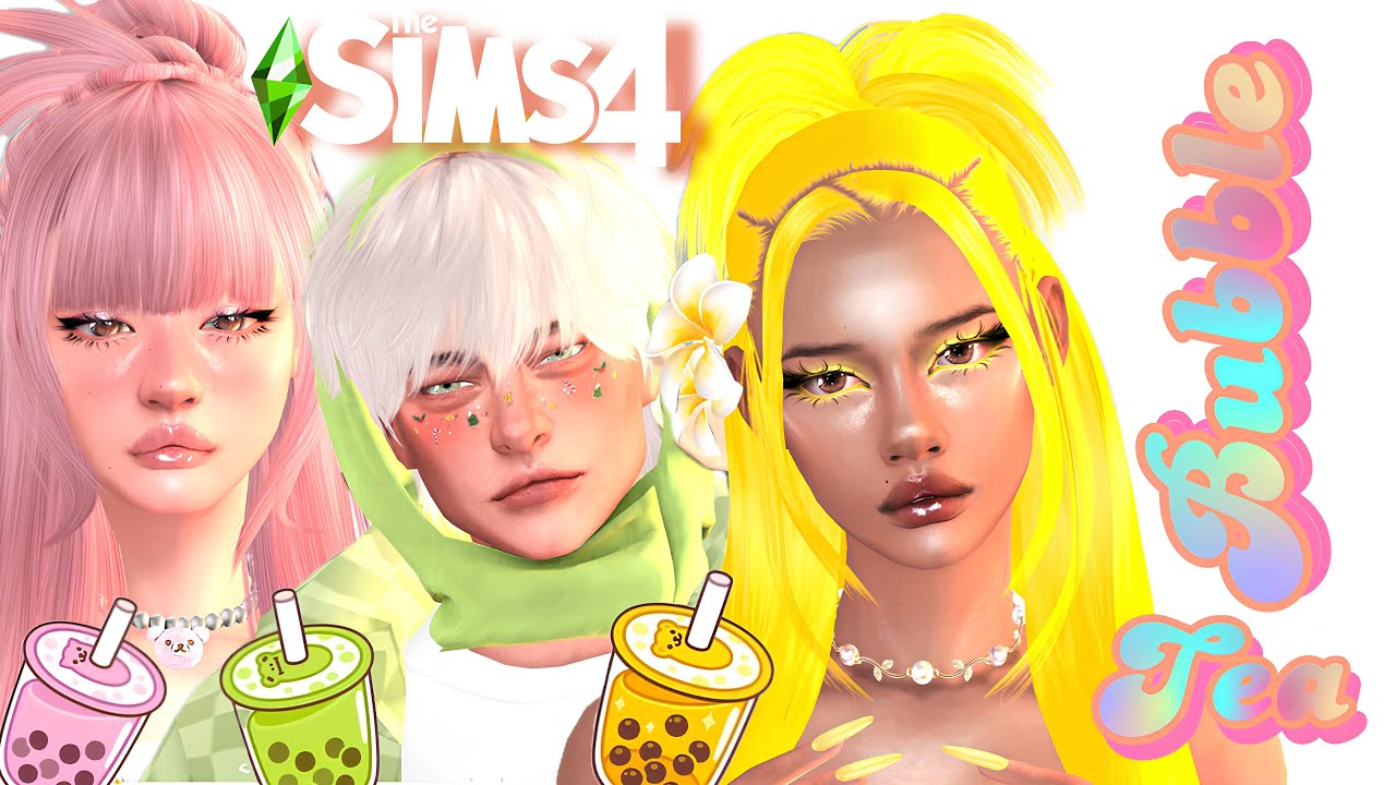 Sims 4 ʚ🍒ɞ | Bubble Tea Sims ˚ʚ🍓ɞ˚ | With All CCs 𓍢ִ໋☕️ - YouTube