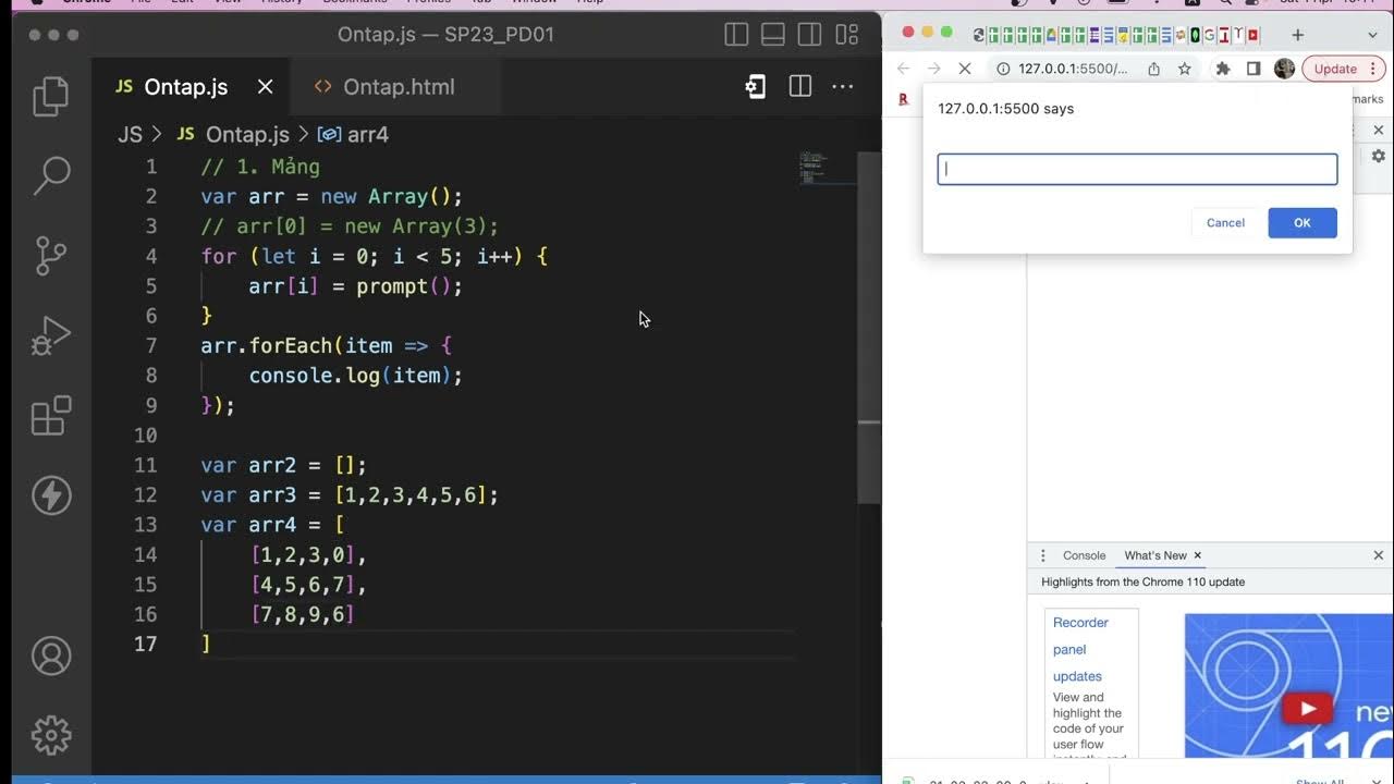 Javascript: Mảng (array), Hàm (function), Đối tượng (object) - YouTube
