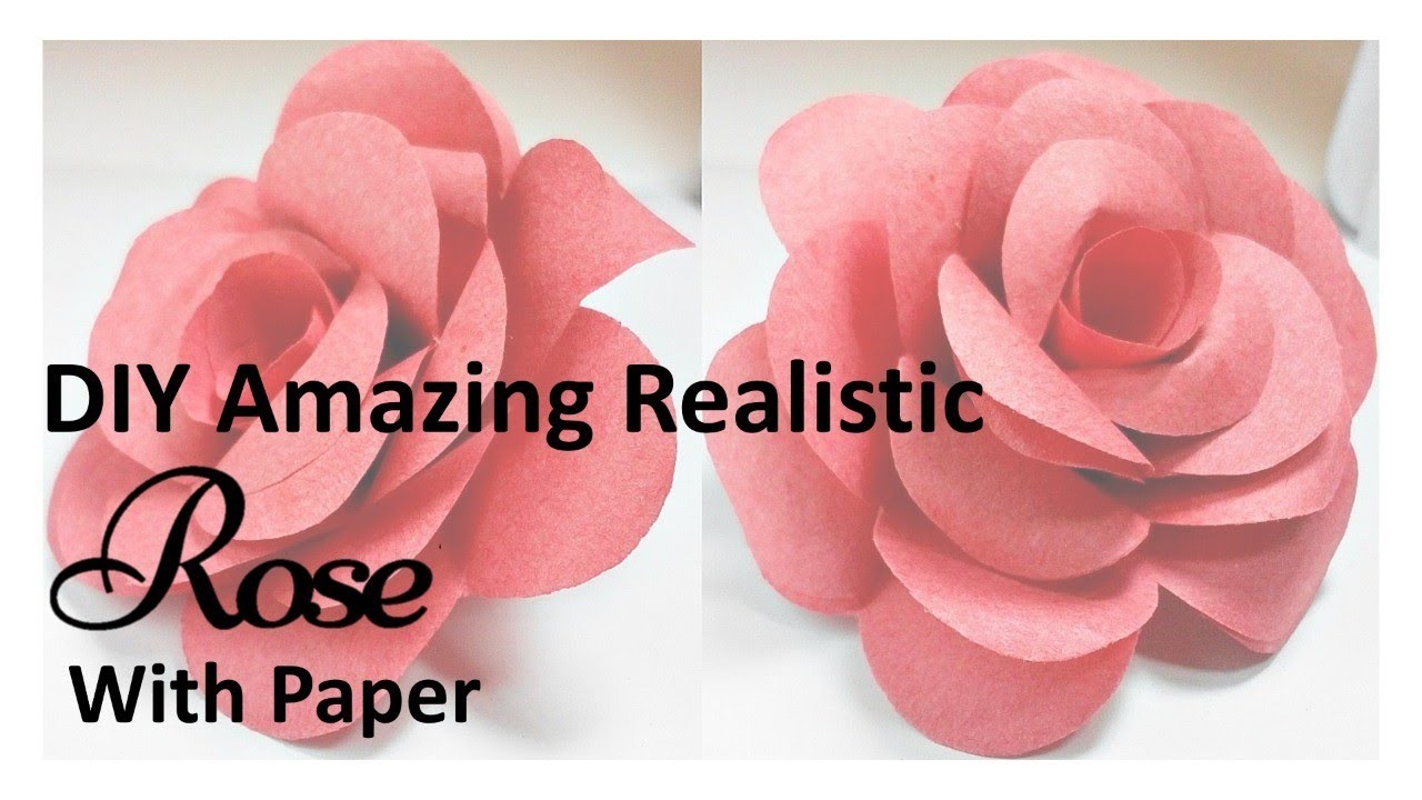 How to make amazing realistic rose 🌹with paper - YouTube