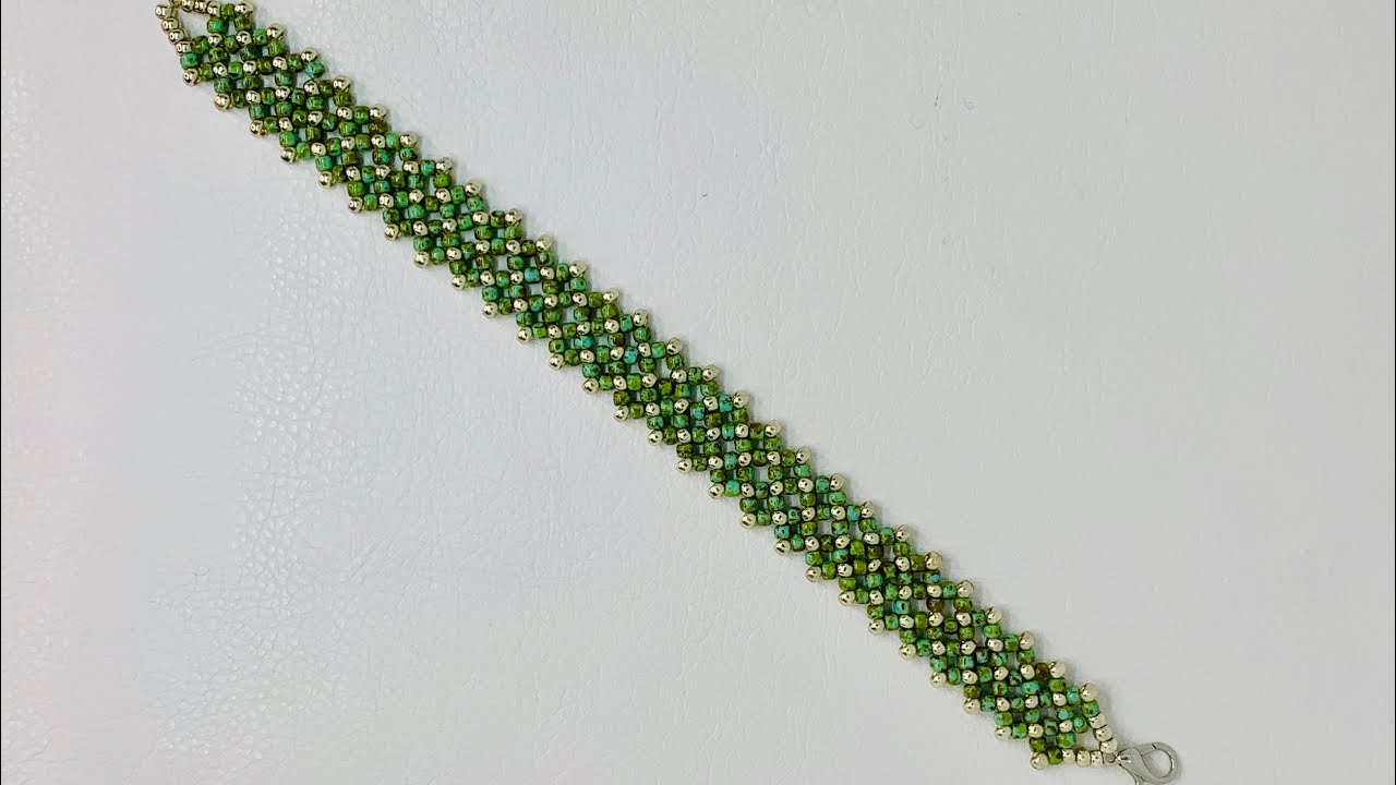 Easy Beaded Bracelet 💎 beading bracelet - beading tutorial - YouTube