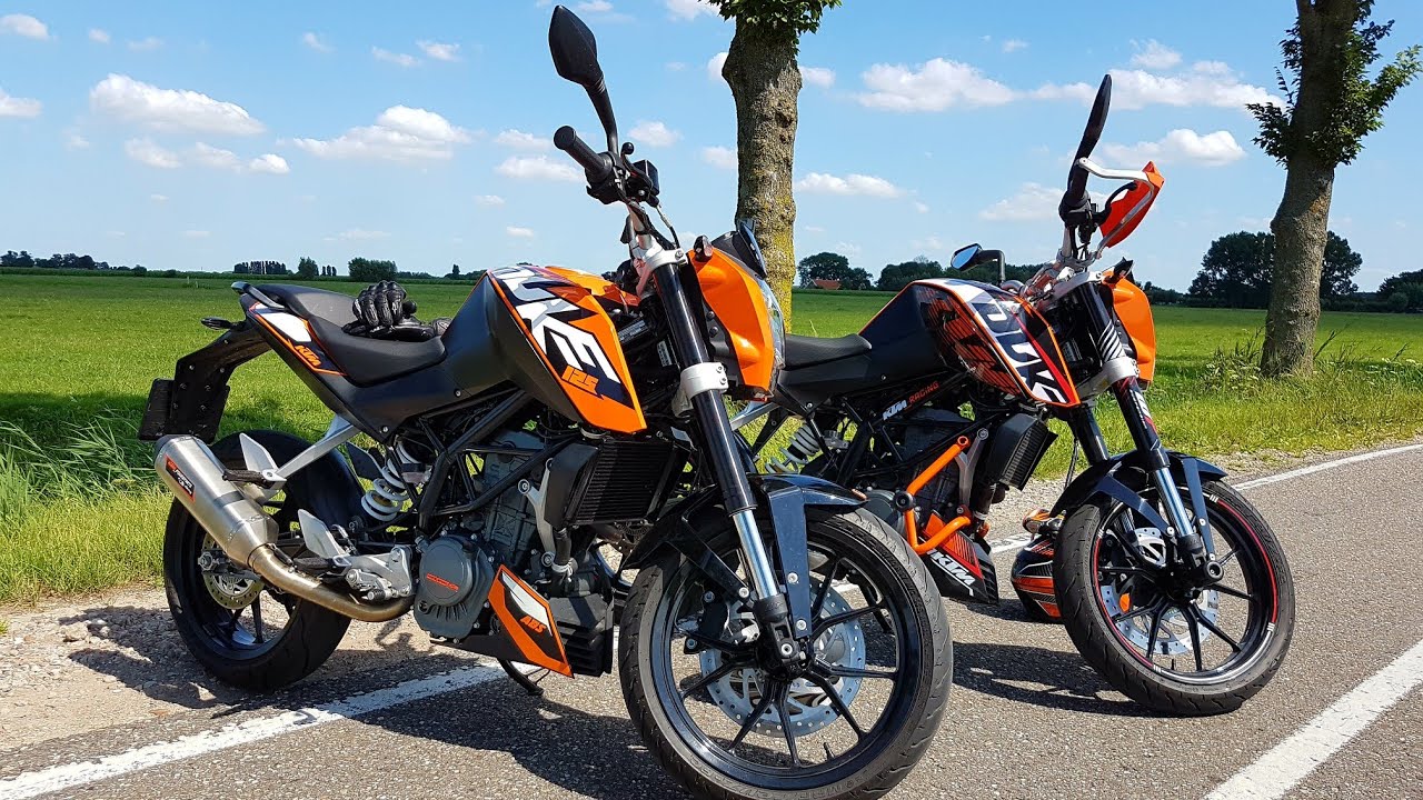 KTM duke 125 - ride to school with another duke 125 - YouTube