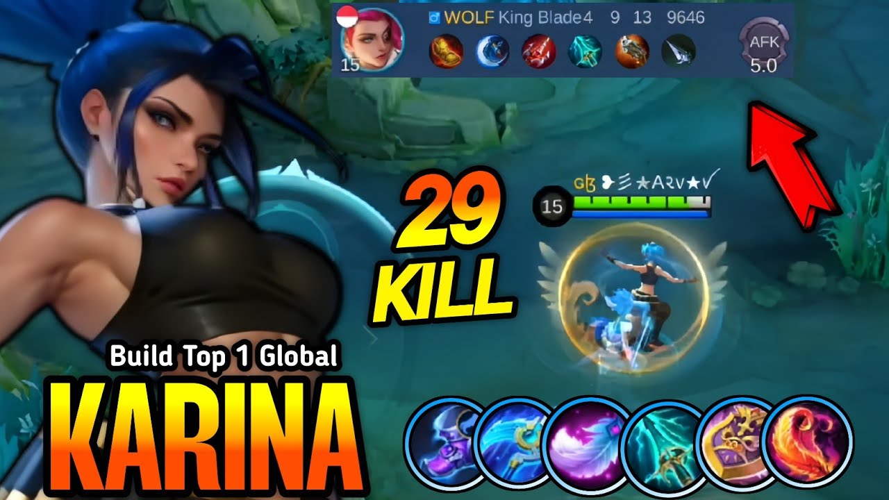 ONE VS ALL ENEMIES!! 29 Kills Karina, Team AFK No Problem!! - Build Top ...