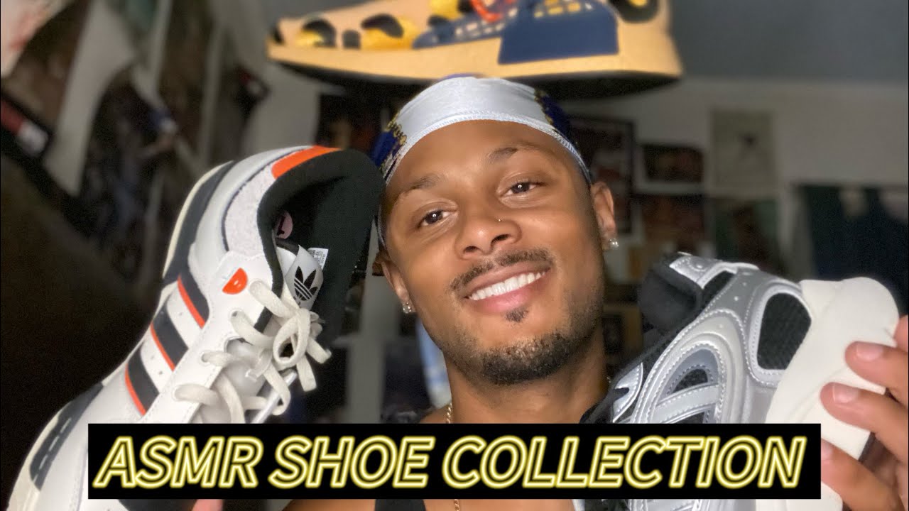 ASMR Shoe Collection PT 2 (Whispers, Tapping & Scratching) 👟🔥 - YouTube