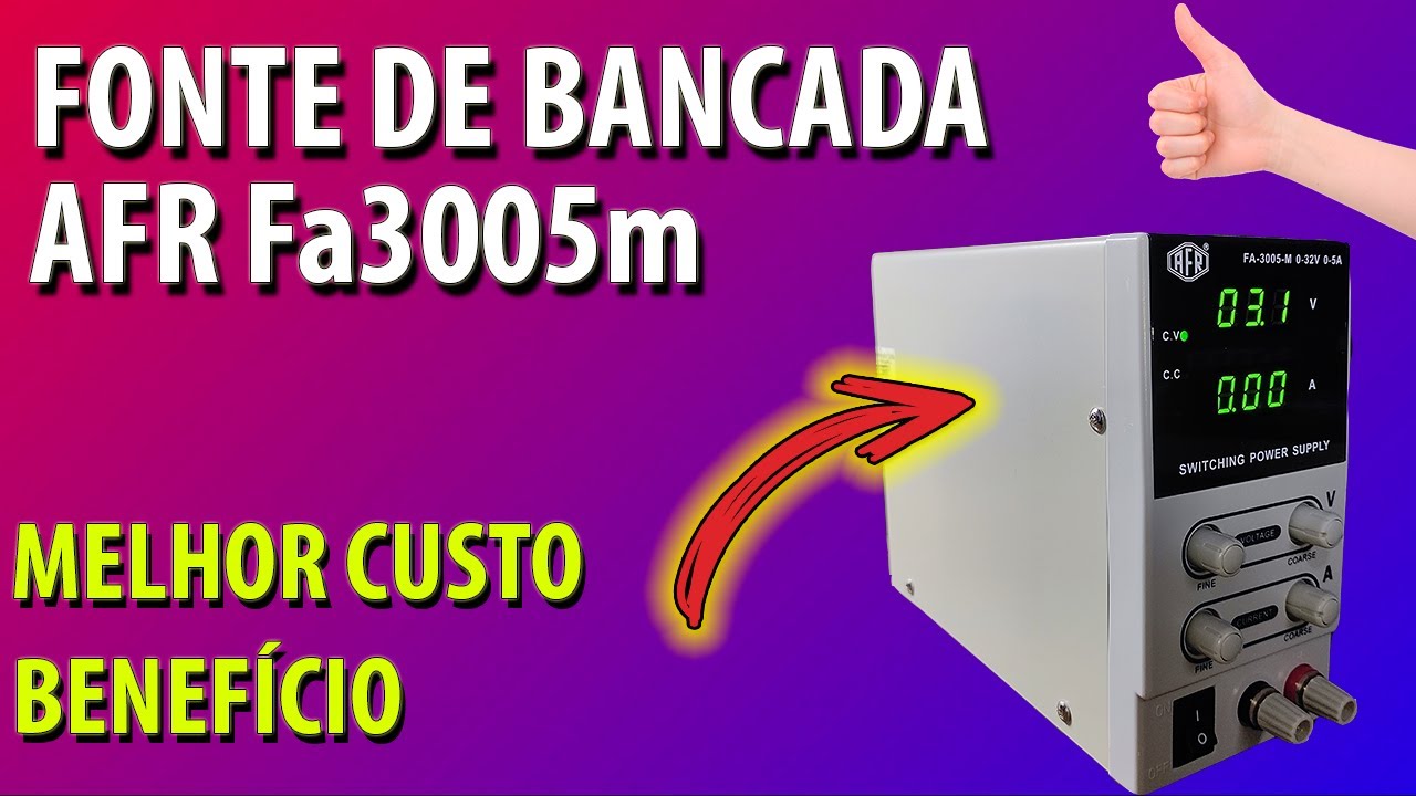 Fonte De Alimentação Digital Bancada 32v 5a AFR Fa3005m Unboxing Review ...