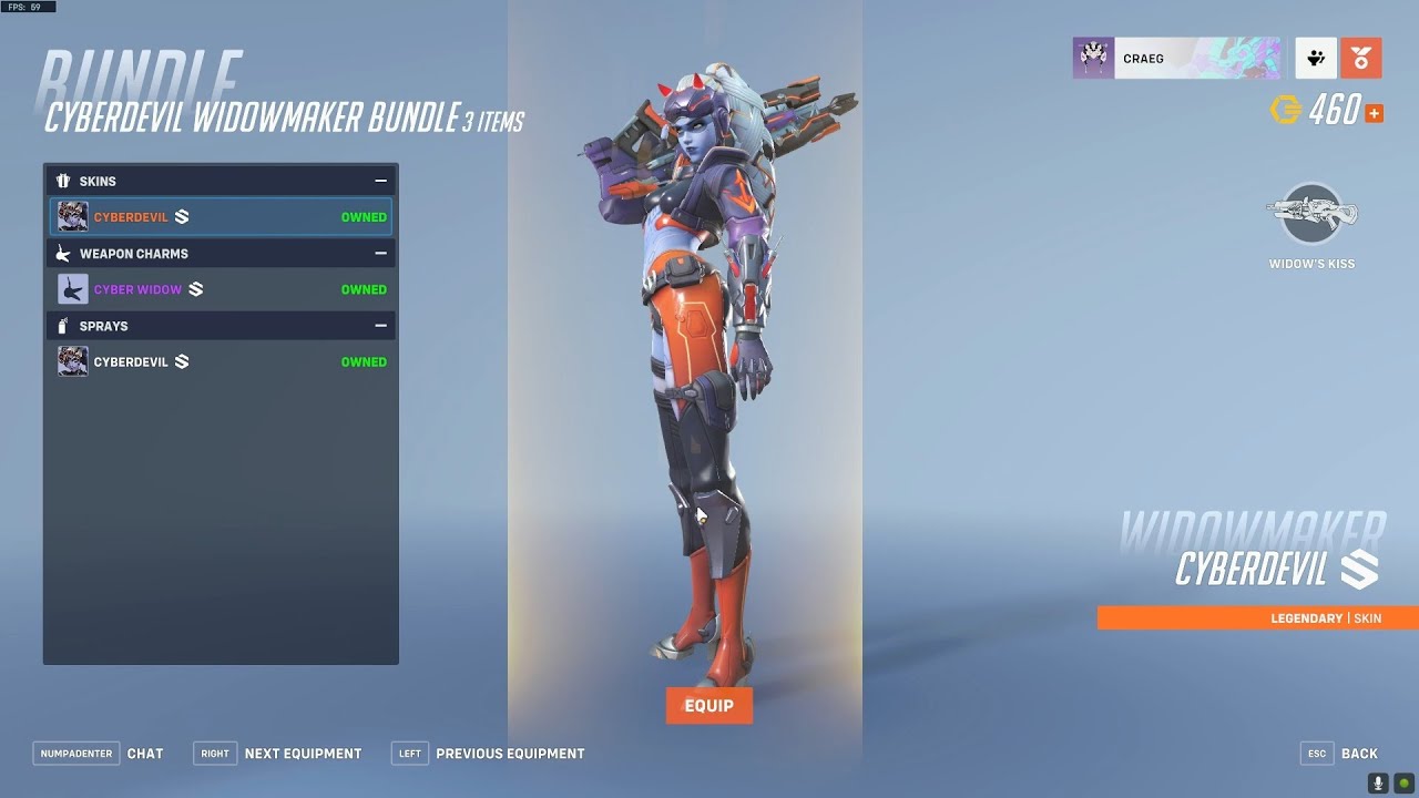 overwatch 2 cyberdevil widowmaker skin buff - YouTube