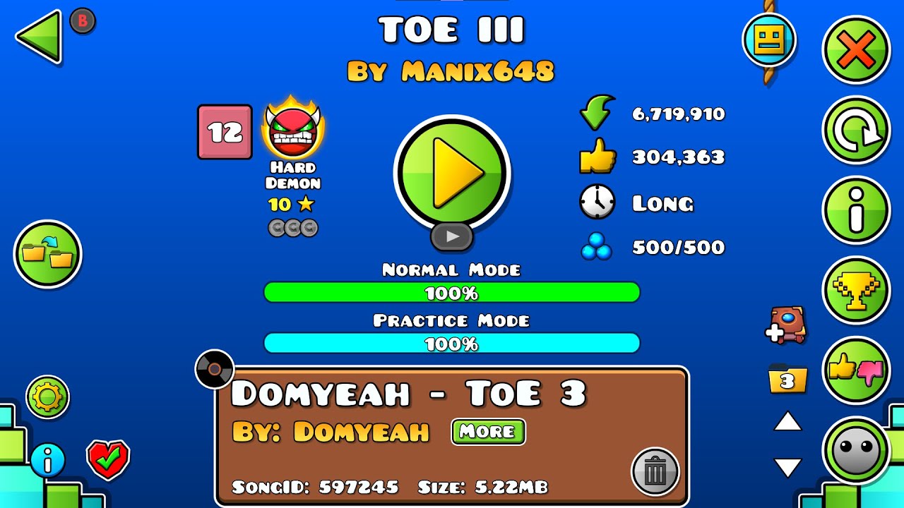 TOE III by Manix648 100% - YouTube