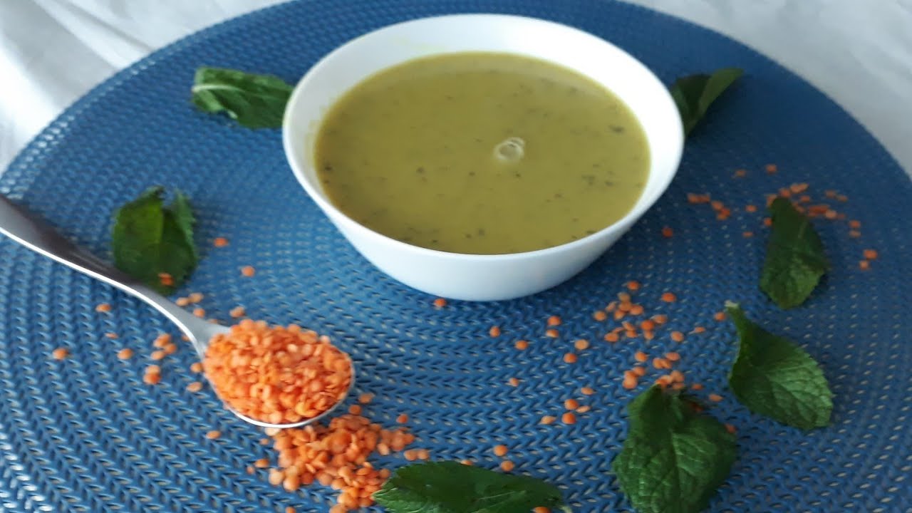 Soupe turque (lentilles corail) à la menthe séche صوبة بالعدس الاحمر ...