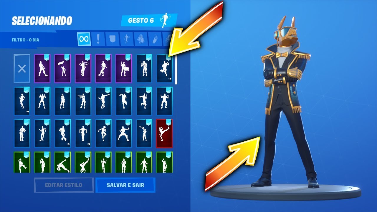 FORTNITE- Skin do AL3M com todas as minhas danças - YouTube