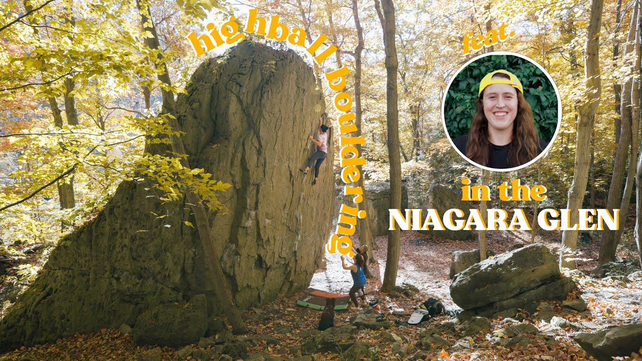 Conquering a Highball Boulder in Niagara Glen - YouTube