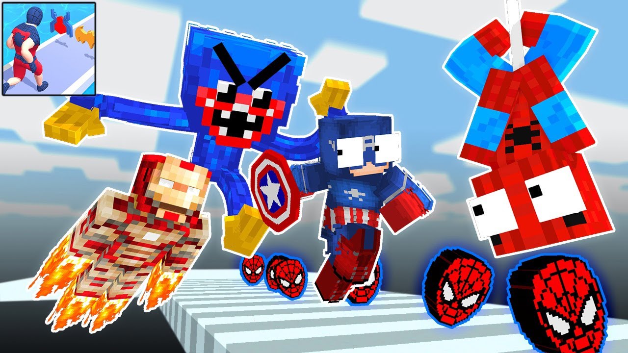 Monster School : Superhero Run - Epic Transform Race 3D - Minecraft ...