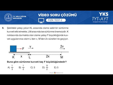 OGM YKS Hazırlık Testleri Orijinal Fizik Soruları Test-2 Soru-9