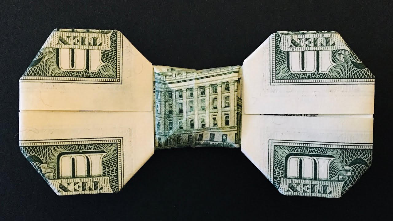 Origami Dollar Bill Easy Bow Tutorial 🎀 How to make Money Bow Origami ...