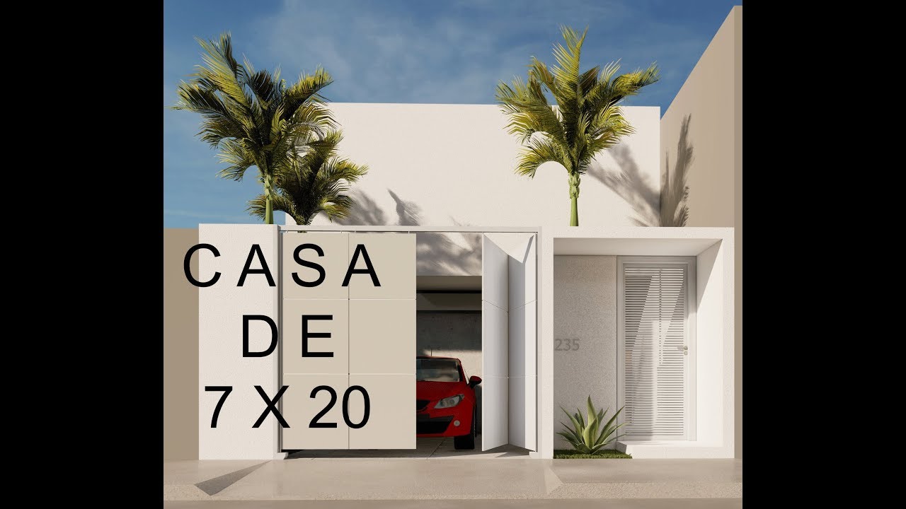 CASA DE 7 X 20 M /HOUSE PLANS 7 X 20 M / DESAIN RUMAH 7 X 20 M - YouTube