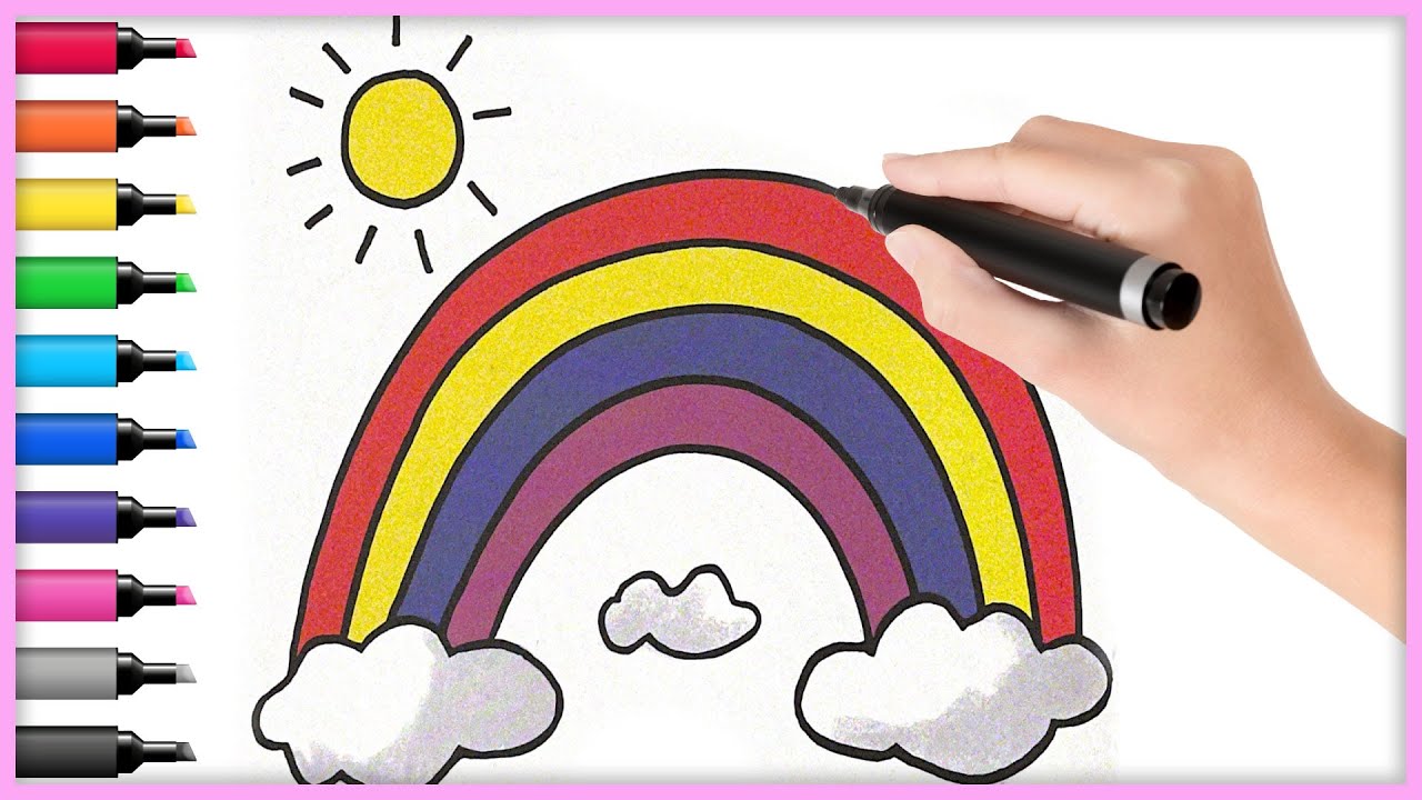 How to Draw A Rainbow | Drawing Tutorial For Children - YouTube