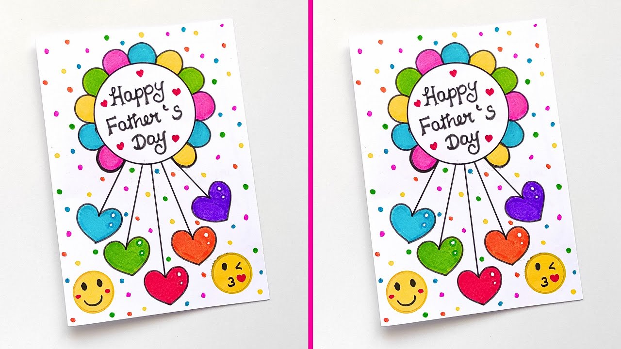 Father's Day Greeting Card 😍 | Easy & Simple Fathers Day Card | White ...