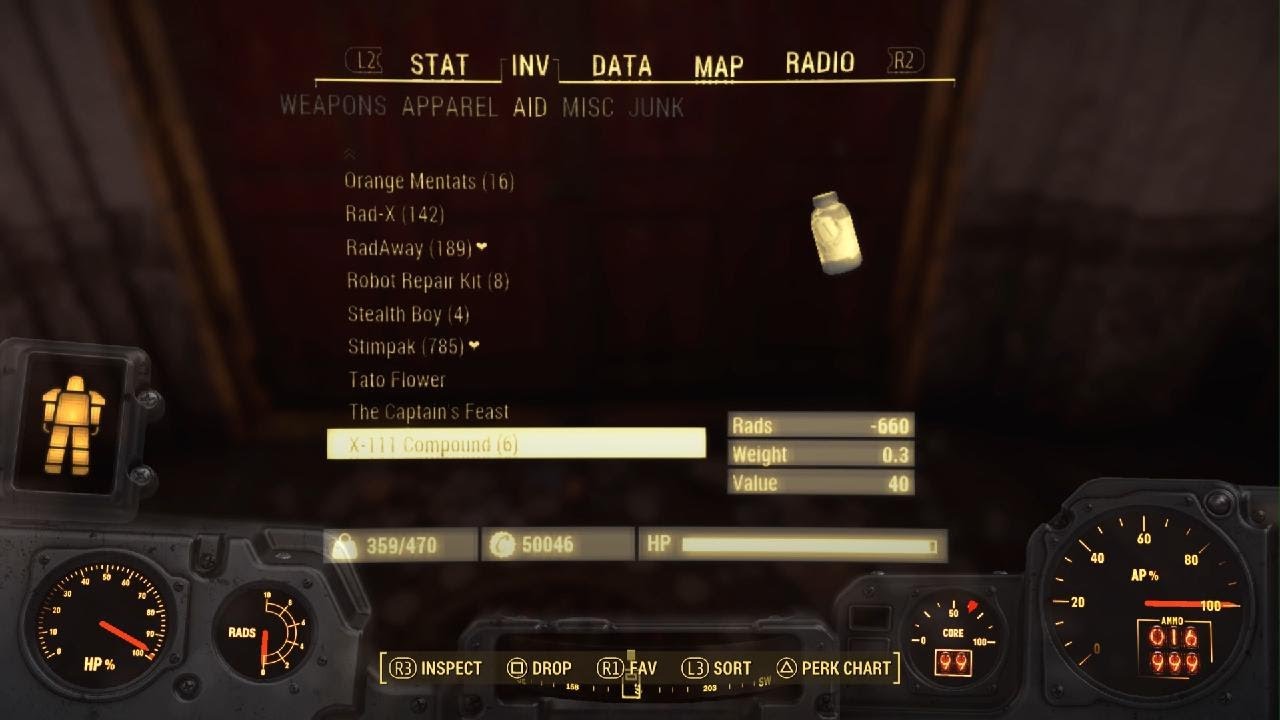 fallout 4 mysterious serum vs mole rat disease - YouTube
