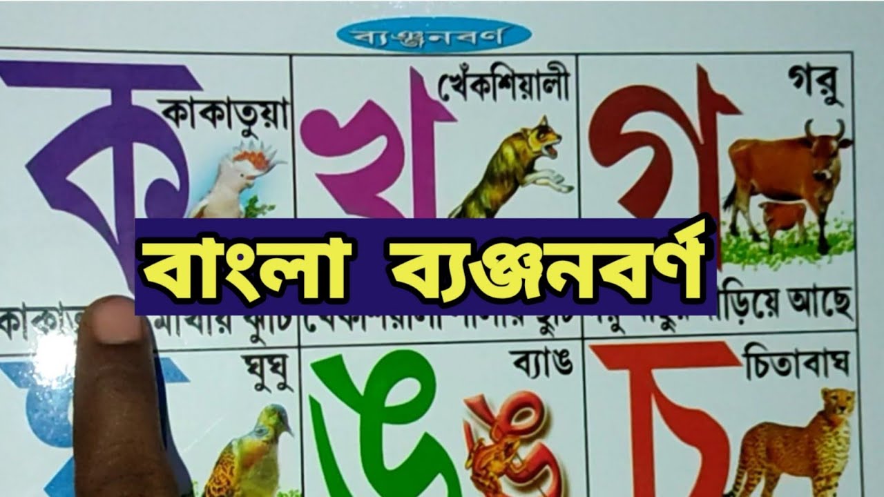 bangla banjan borno/ক খ গ ঘ/bangla alphabet/bengali rhymes/bengali ...
