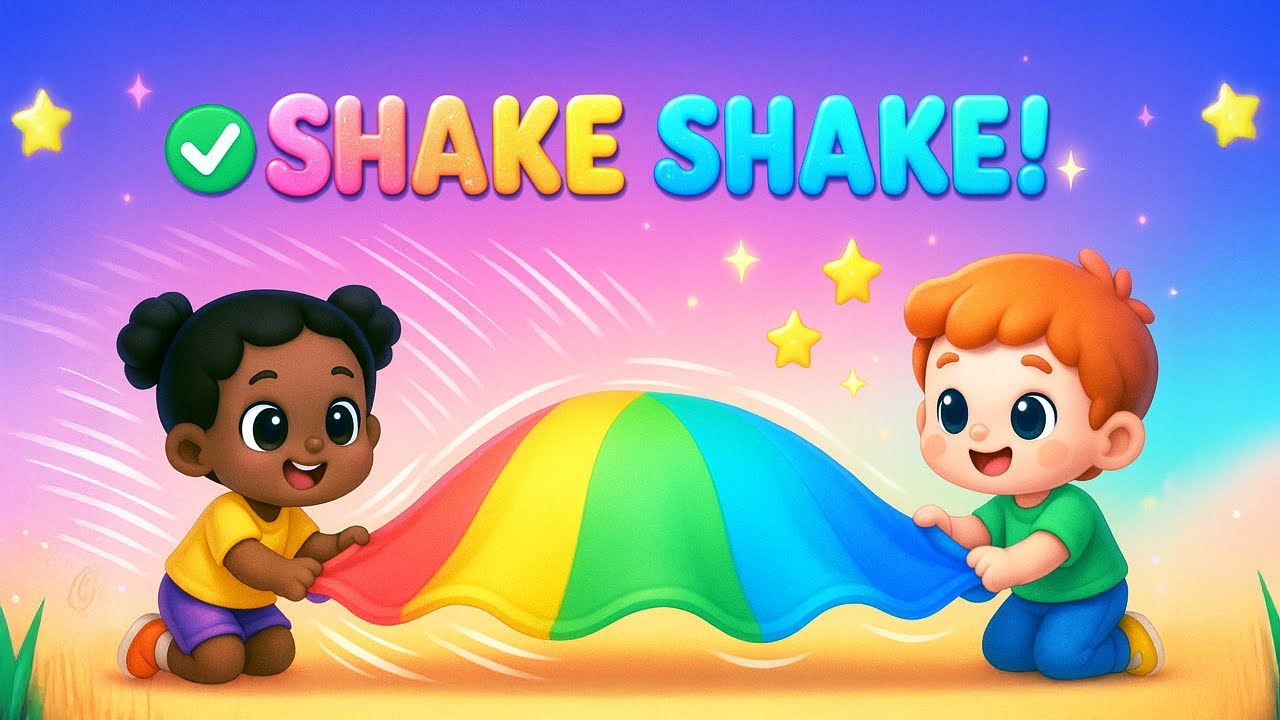 Parachute Play Song 🎶 | Up & Down Nursery Rhyme for Kids | Fun Circle ...