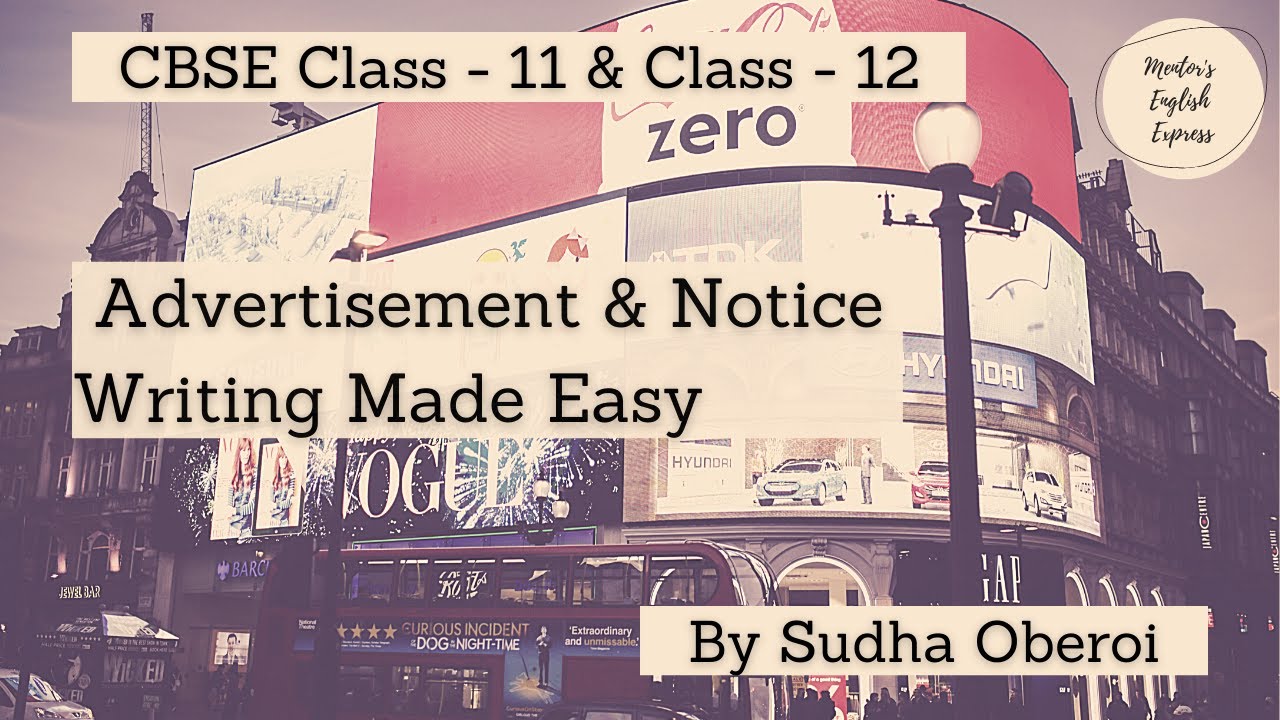 Advertisement Writing | Notice Writing | Class 11/12 | Advertisement ...