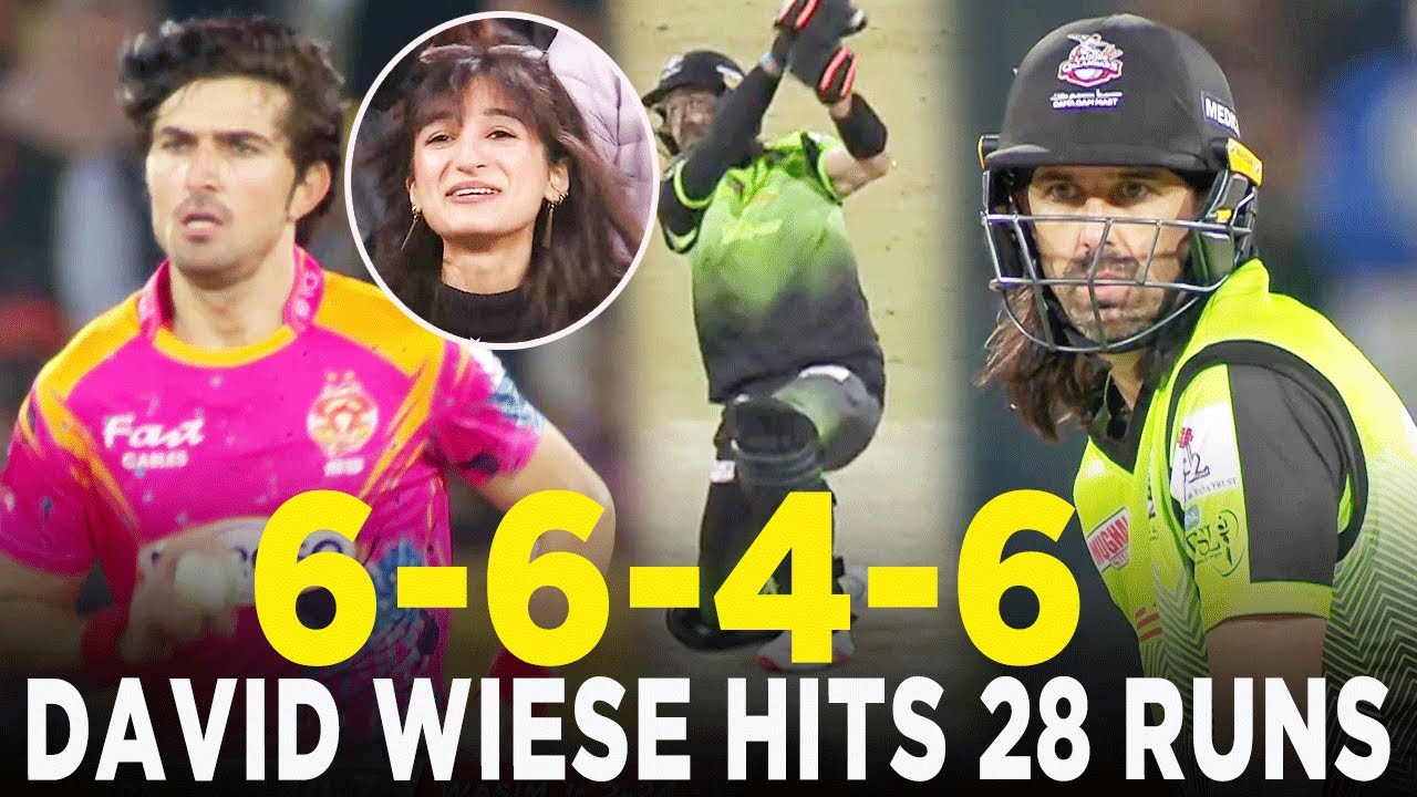 David Wiese Crucial Runs | Scores 28 Runs in 8 Balls vs Islamabad ...