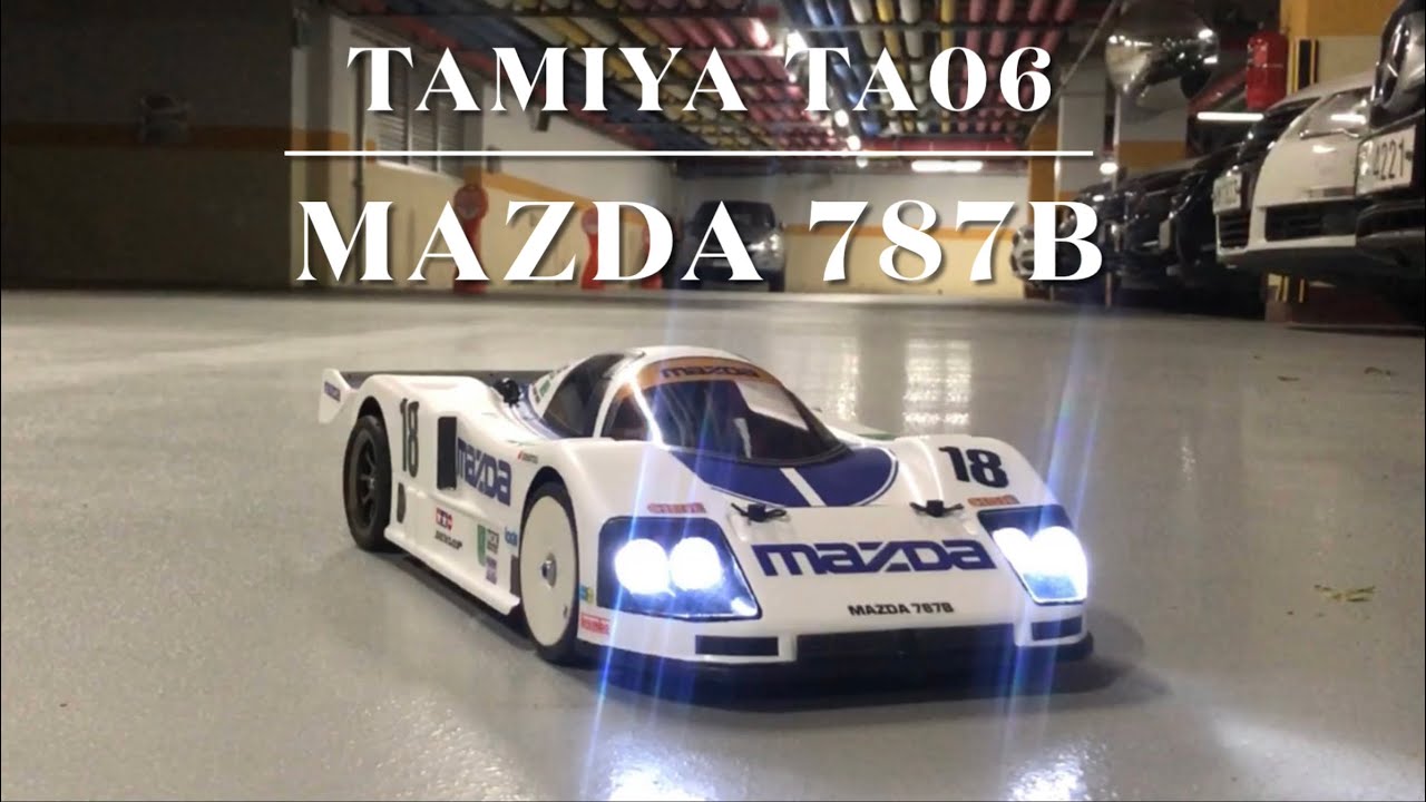 TEST DRIVE of MAZDA 787B ( TAMIYA TA06 chassis ) - YouTube