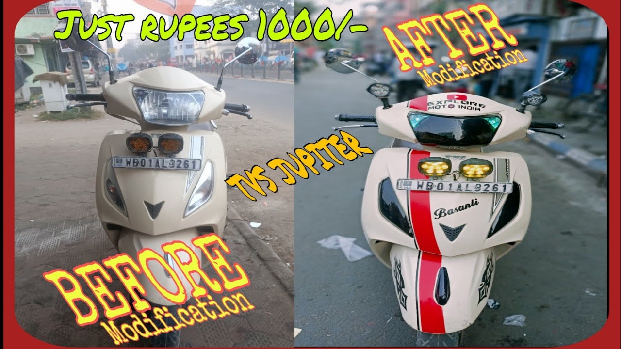 JUPITER MODIFICATION || Sticker modification || KOLKATA WELLINGTON ...