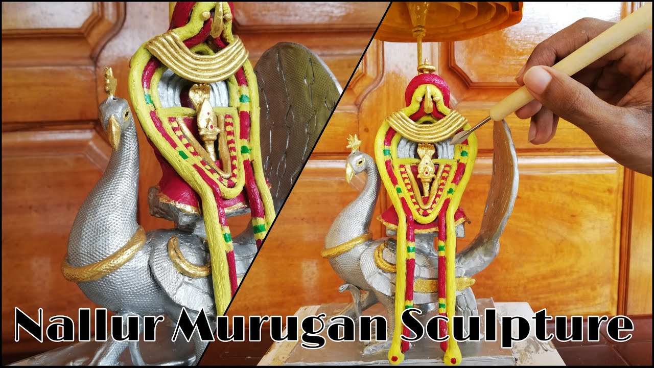 Sculpting NALLUR MURUGAN | நல்லூர் முருகன் சிலை செய்வது எப்படி | nallur ...