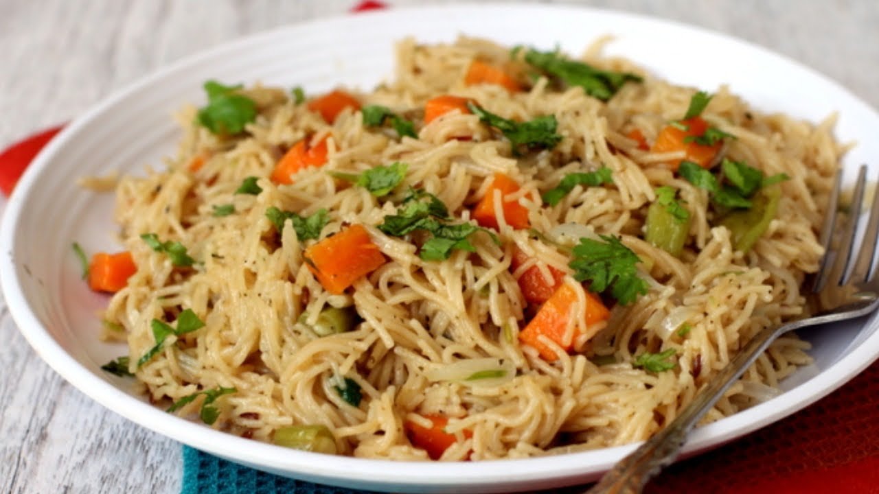 Semiya Pulao | Vermicelli Sevai Pulav | Vermicelli Upma | Breakfast ...