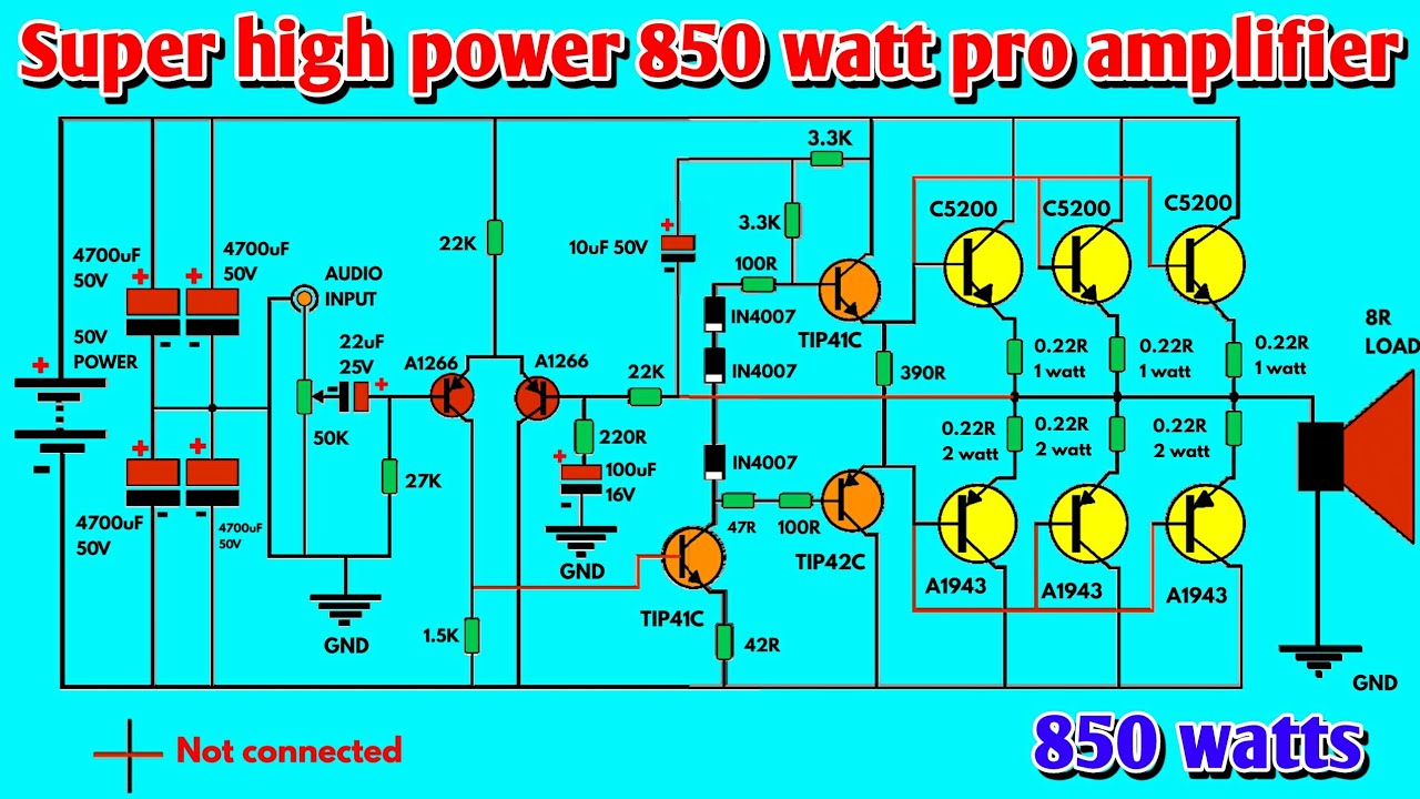 SUPER HIGH POWER 850W POWER AMPLIFIER MAKING (1904) - YouTube