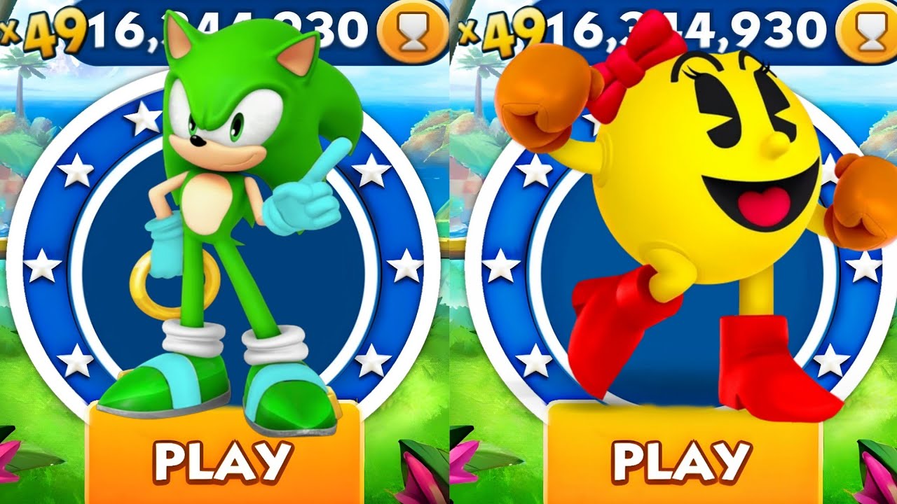 Sonic Dash - Pirate Sonic VS Ms Pacman _ Sonic vs All Bosses Zazz ...