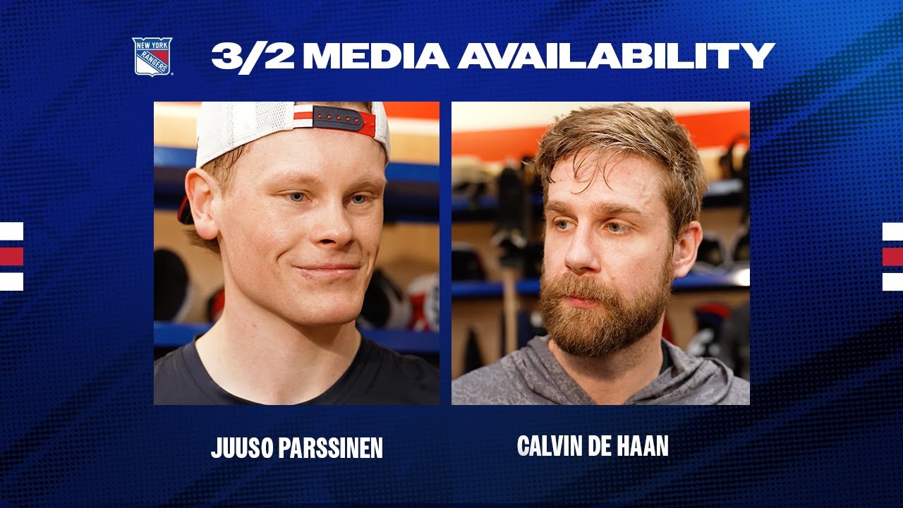 NYR vs NSH: Juuso Parssinen and Calvin de Haan Pregame Media ...