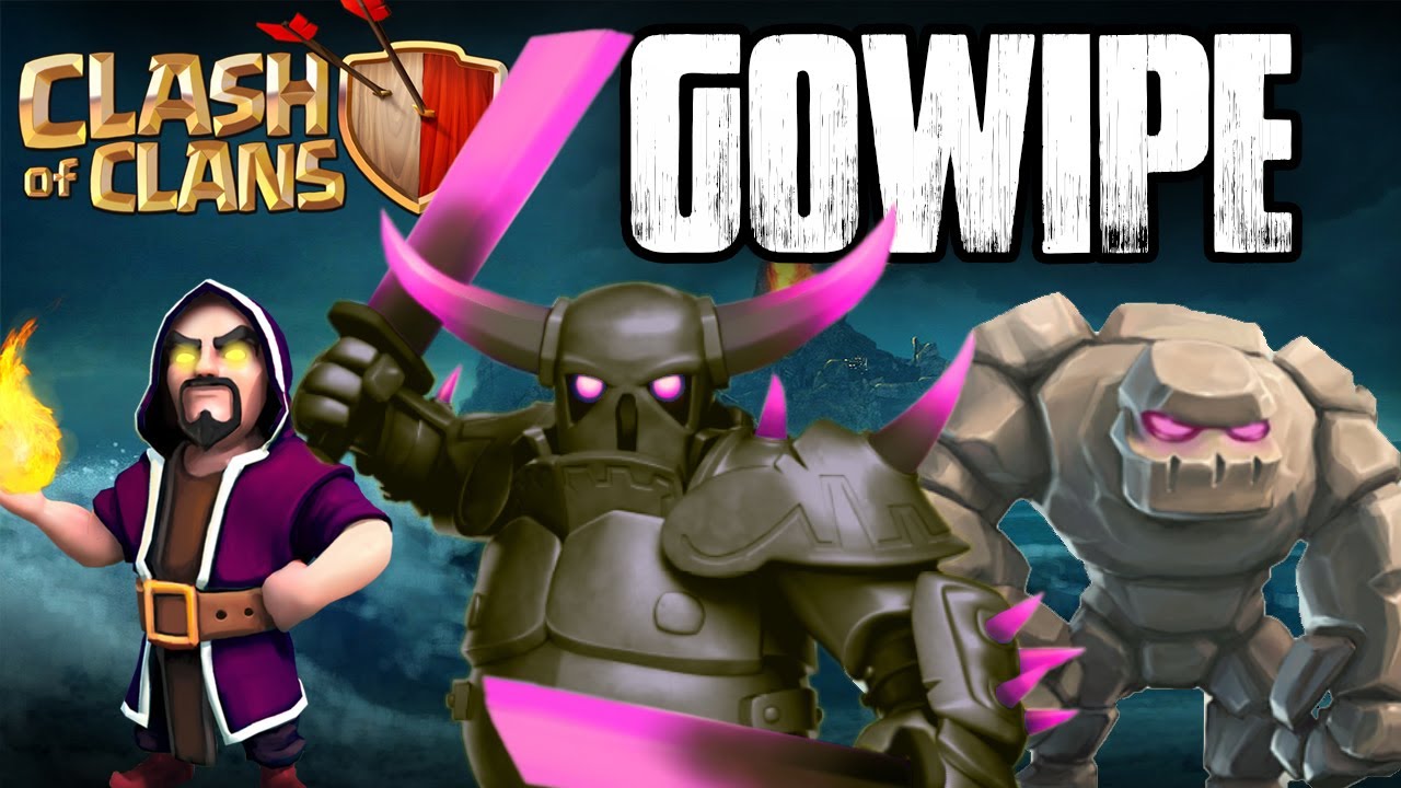 CLASH OF CLANS - ATACANDO COM GOWIPE, MELHOR ESTRATÉGIA! - YouTube