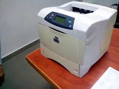 hp printer 4350 intro, Paper, Toner Self Test - YouTube