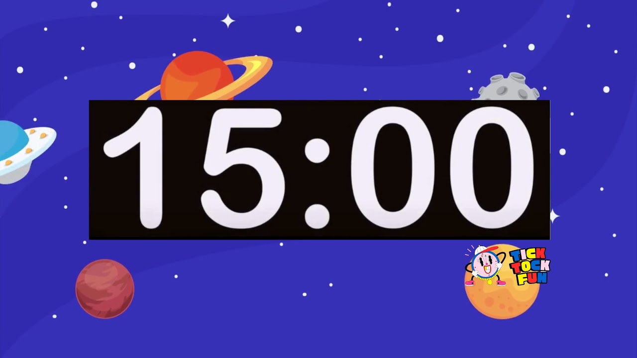 15 Minute Space Timer with Upbeat Music! Timer For Kids with Inspiring ...